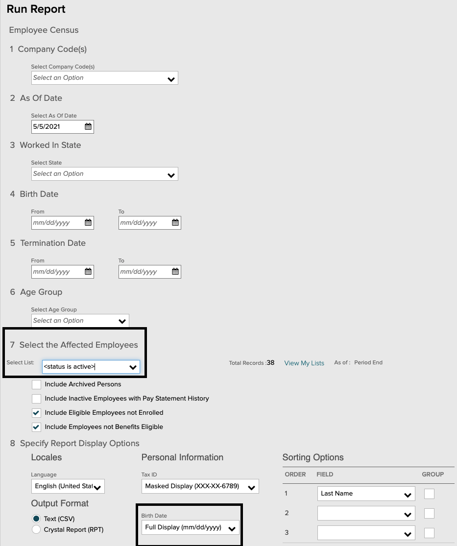 ADP - How to run an employee census report on Worforce Now